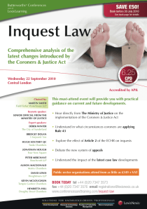 Upcoming seminar on Inquest law - UK Human Rights Blog