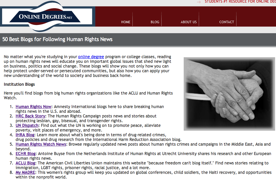 50 Best Blogs for Following Human Rights News - UK Human Rights Blog